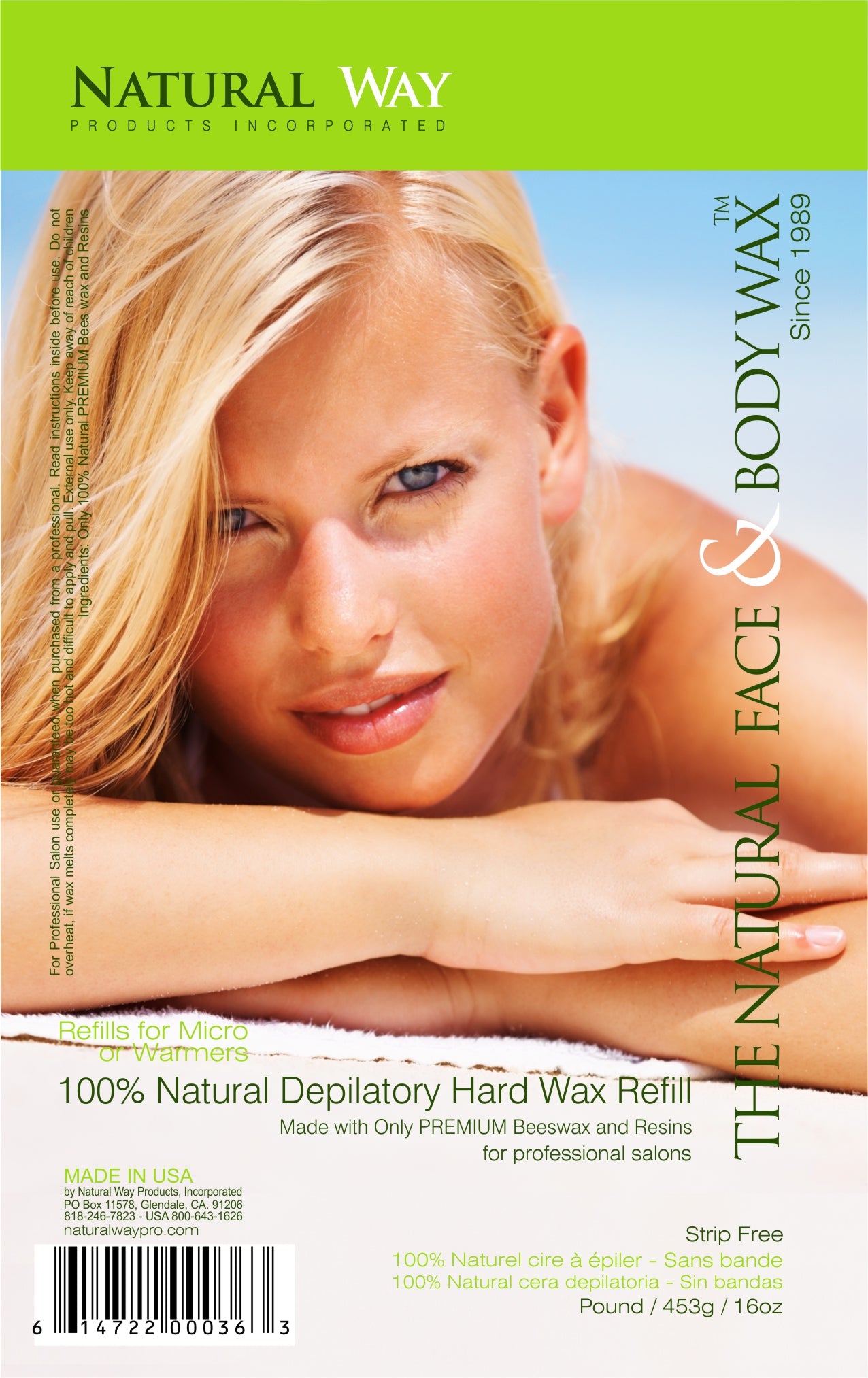 Wax n Waxing Depilatory Hard Wax - Refill by Pound 16oz/453g "Original ...